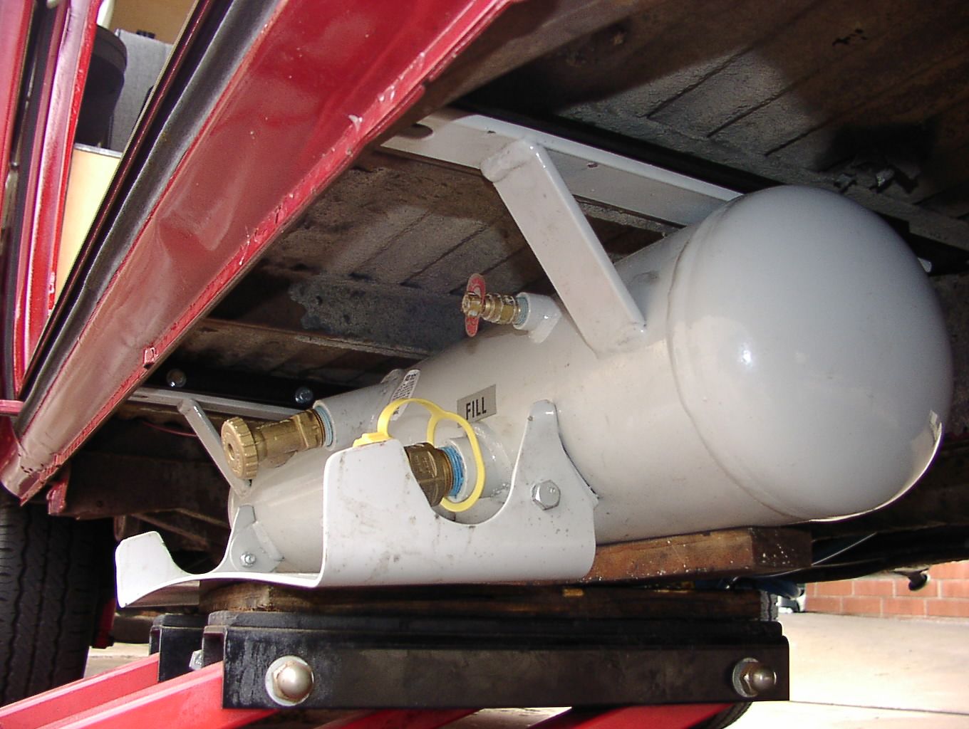 TheSamba.com :: Bay Window Bus - View topic - Propane Tank Install w ...