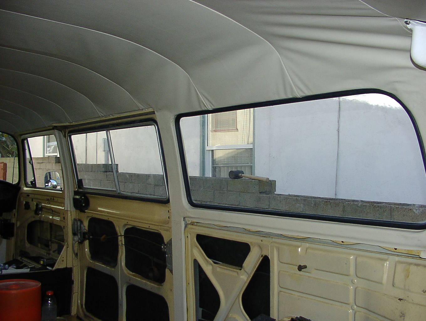 TheSamba.com :: Bay Window Bus - View topic - Installing new headliner